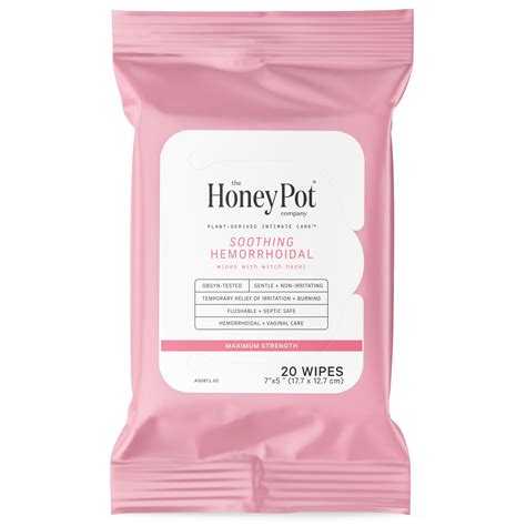 Toallitas Femeninas Y Para Hemorroides The Honey Pot Company 20