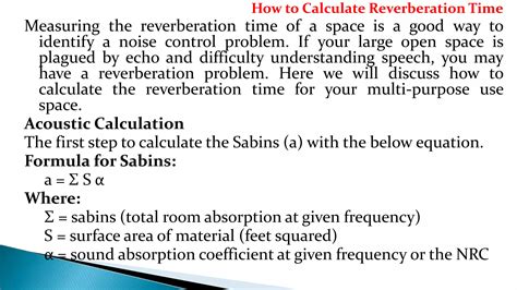 Reverberation Time PPTX