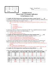 Macro Unit Problem Set Docx Total Name