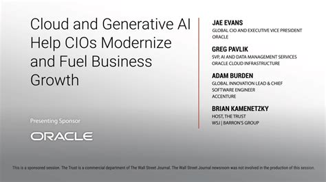 Cloud And Generative Ai Help Cios Modernize And Fuel Business Growth