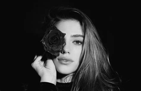 Sensual Portrait Of Young Woman Beautiful Girl Fashion Model Elegant