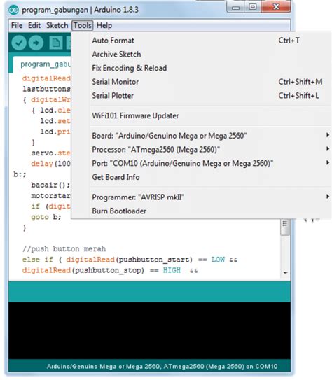 Boad And Port Settings 3 Upload The Program To Arduino By Pressing
