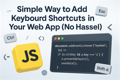 Simple Way To Add Keyboard Shortcuts In Your Web App No Hassle By