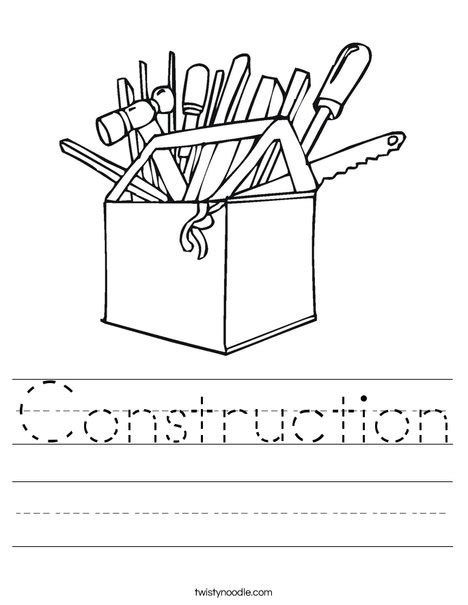Construction Worksheet Twisty Noodle Worksheets Library