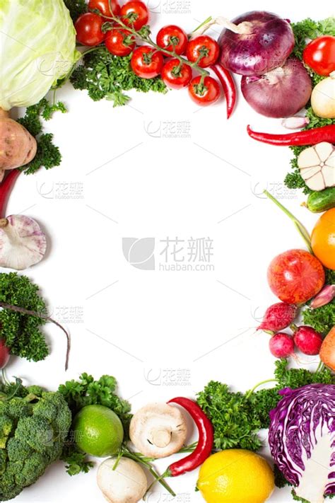 清新 蔬菜 式样 白色背景 垂直画幅 素食 椒类食物 生食 膳食 夏天素材 花瓣网