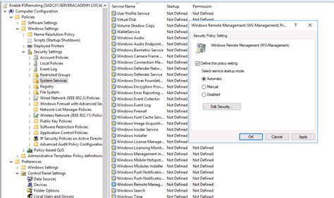 Enable Psremoting With Group Policy Server Academy