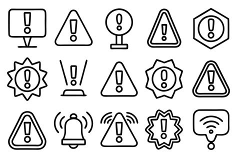 Warning Signal Pack 55548270 Vector Art At Vecteezy