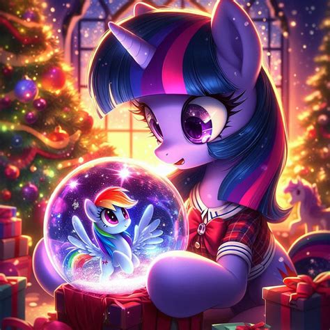 Twilight Sparkle And Rainbow Dash Snow Globe By Joshuaecw21985 On