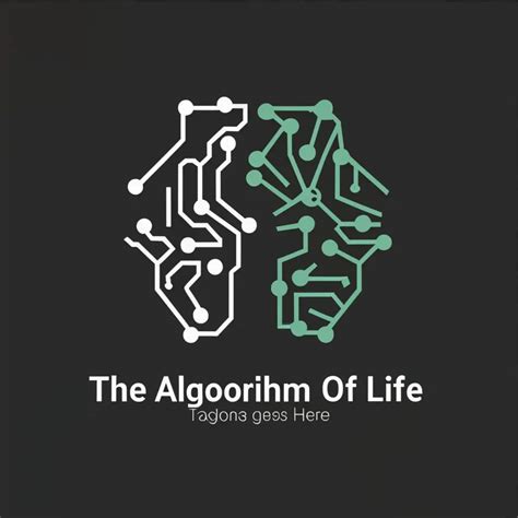 Logo Design For The Algorithm Of Life Digital Brain Concept With