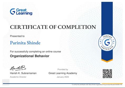 Parinita Shinde On Linkedin Greatlearning Lifelonglearning Organizationalbehavior
