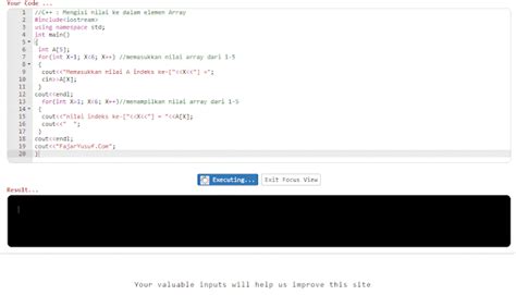 C Mengisi Nilai Ke Dalam Elemen Array