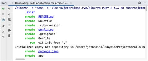 Create And Run Your First Rails Application Rubymine Documentation
