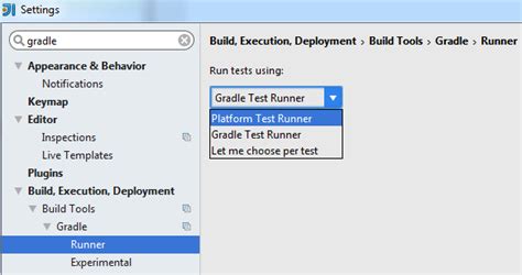 Java Run Gradle Test And Not Junit Test In IntelliJ IDEA 15 When