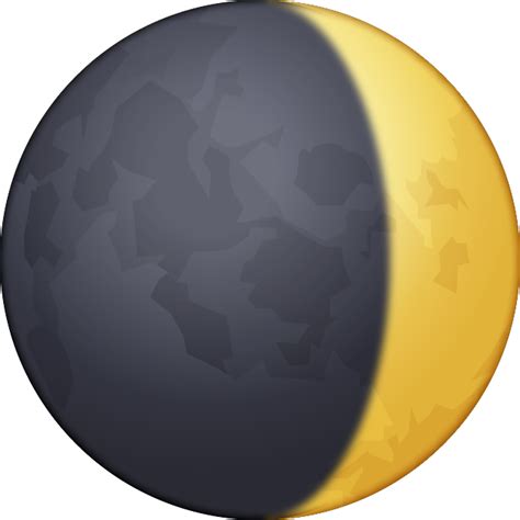 Download Waxing Crescent Moon Emoji Waning Gibbous Moon Emoji Png