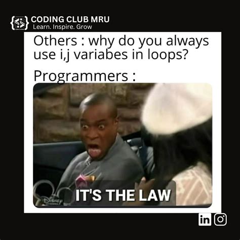 Coding Club Mru On Linkedin Techmemes Codinghumor Laughwithcode