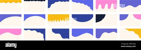 Collection Of Diverse Shapes Designed For Website Header Or Footer Application Template Serving