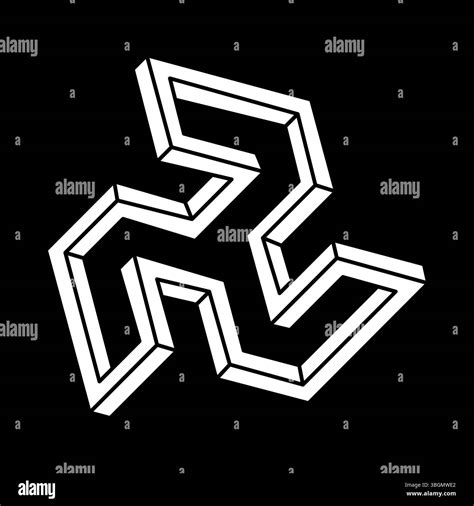 Optical Illusion Shape Impossible Figures Escher Style Sacred