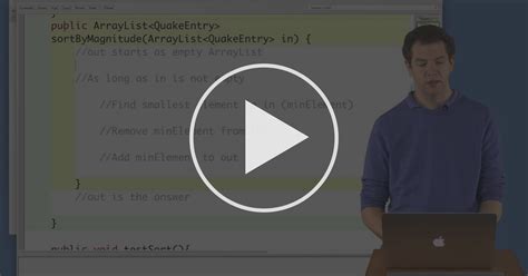 Translating To Code Earthquakes Sorting Algorithms Coursera