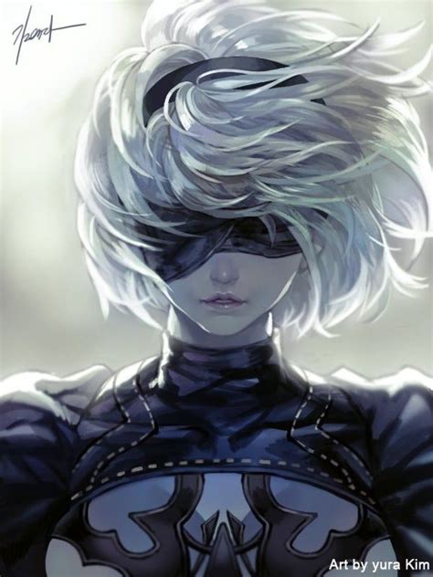 2b Fan Art Nier アニメの女の子 キャラクターデザイン 漫画イラスト