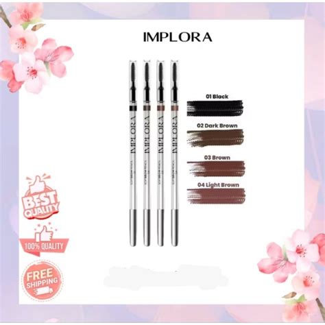 Jual Implora Eyebrow Pensil Alis Coklat Hitam Tahan Lama Shopee Indonesia