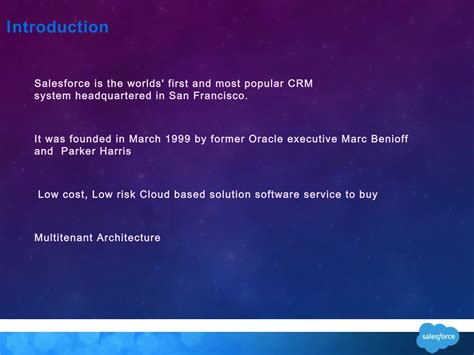Salesforce Tutorial For Beginners Basic Salesforce Introduction Ppt