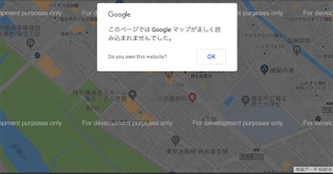 Google Maps APIの利用するにはAPIキーが必須です
