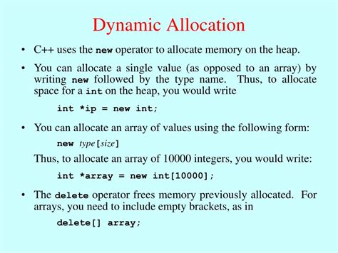 Ppt Dynamic Allocation Powerpoint Presentation Free Download Id
