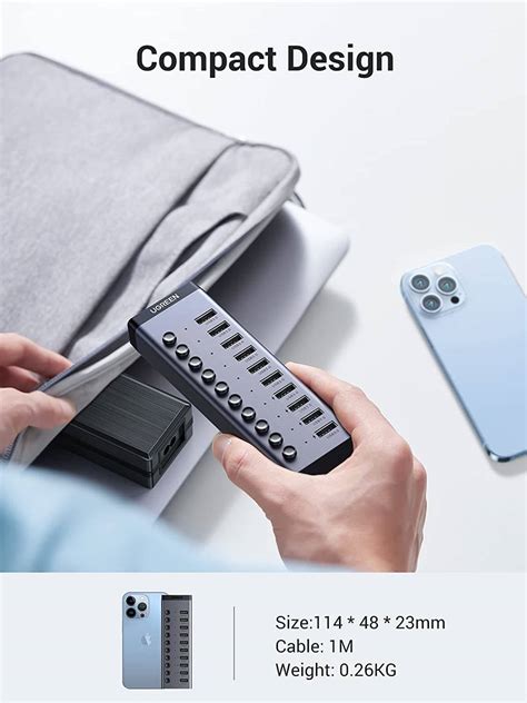 Ugreen Usb 3 0 10 Ports Hub Usb Charging Extender Usb Splitter Extension 5gbps Data Transfer