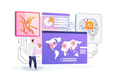 Ai Powered Predictive Disease Outbreak Analysis Abstract Concept Vector Illustration Stock