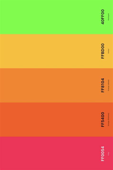 25 Best Neon Color Palettes With Names And Hex Codes Artofit