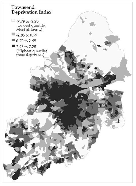 Townsend Deprivation Score Quartiles In Birmingham Download