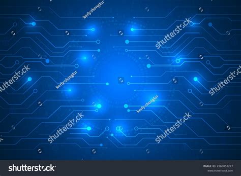 Digital Circuit Lines Technology Abstract Futuristic Stock Vector Royalty Free 2263053277