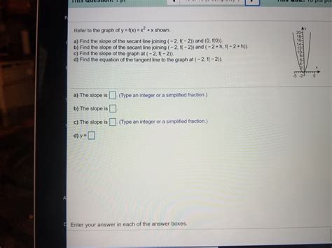 Solved Given Fx X2 2x A Find Fx B Find The Slopes