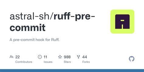 Github Astral Shruff Pre Commit A Pre Commit Hook For Ruff