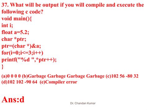 Technical Questions For Interview C Programming Pptx
