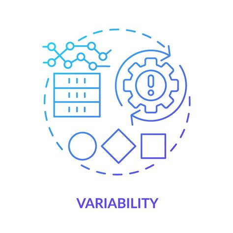 Variability Blue Gradient Concept Icon Big Data Characteristic