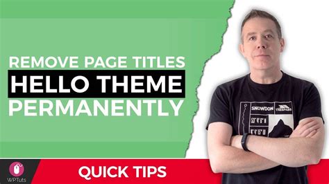 Elementor Hello Theme Page Title How To Remove Youtube