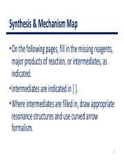 Chem2312 Synthesis Mechanism Map 01 1 Pdf Synthesis Mechanism Map On The Following Pages
