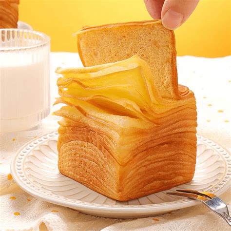 友臣 手剥牛乳千层面包 魔方翻页吐司 2kg【24层折叠起酥】【整箱约23枚】 0