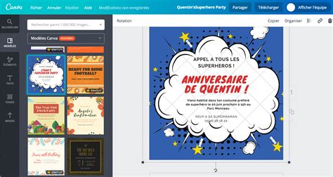 Invitations Anniversaire Denfant à Imprimer 400 Modèles Canva