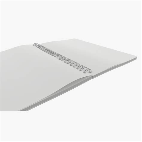 Spiral Sketchbook 03 3d Model Download Stationery On