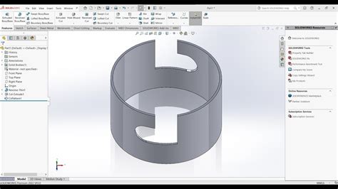 how to extrude cut on curve surface in solidworks solidworks exercise