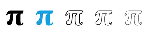 Pi 아이콘 벡터 일러스트레이션은 웹 및 Ui 디자인을 위한 검은색과 파란색입니다 0명에 대한 스톡 벡터 아트 및 기타 이미지 0명 과학 교육 Istock