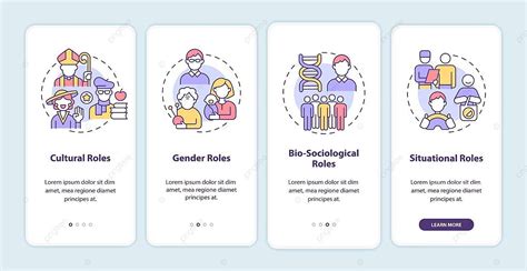 Social Roles Onboarding Mobile App Page Screen Ui Task Social Vector Ui Task Social Png And
