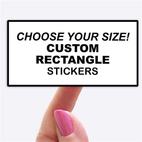 Custom Rectangle Stickers Custom Labels Rectangle Labels Person Clear