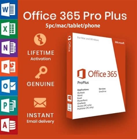 Microsoft Office 365 Lifetime Professional Plus Authentic Windows Tablet Phone Mac Computers