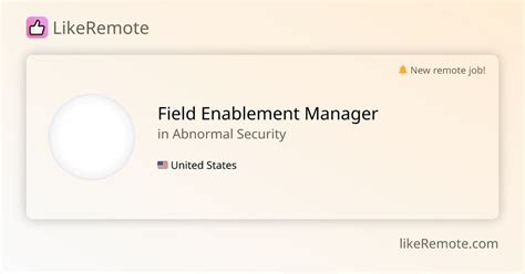 📩 Field Enablement Manager At 🏢 Abnormal Security 📍remote Job In 🇺🇸