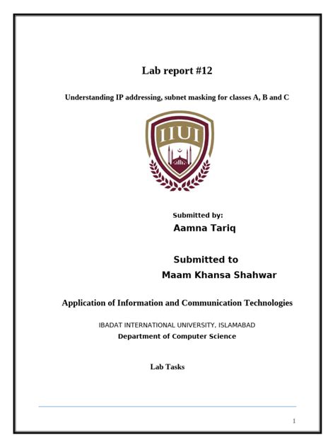 lab report 12 aict pdf