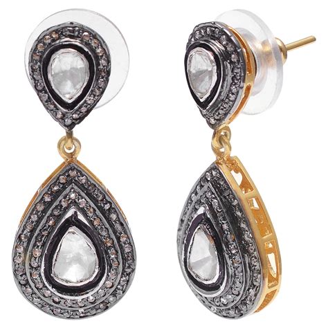 925 Sterling Silver 271cts Diamond Earring For Sale At 1stdibs