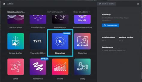 Slider Revolution Manual Mousetrap Addon Guide
